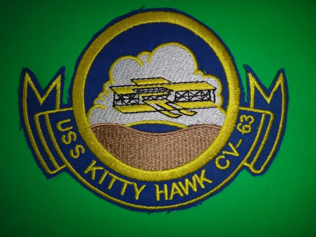 US NAVY PATCH Aircraft Carrier USS KITTY HAWK CV-63 From Vietnam War ...