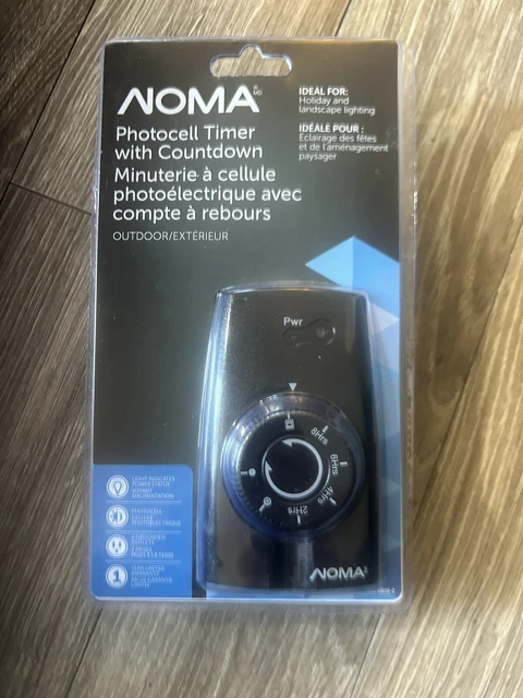 NOMA OUTDOOR DUAL Outlet Lighting Timer Light Photocell $30.00 ...