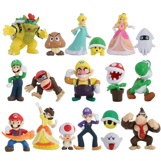 18 PCS CUTE Super Mario mini Figure Toys Doll Action Figures Collection ...