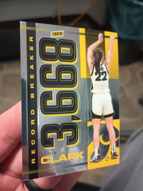 RECORD BREAKER 3668 2023-24 PANINI CAITLIN CLARK ROOKIE RC Iowa Fever ...