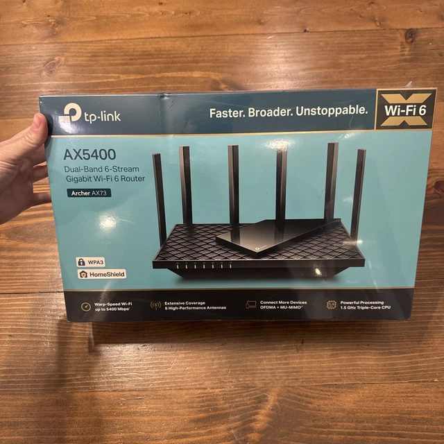 TP-LINK ARCHER AX73 Dual-Band 6 Stream Gigabit Wi-Fi 6 Router AX5400 ...