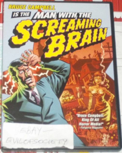 MAN WITH THE screaming brain, bruce campbell, anchor bay, region 1 dvd ...