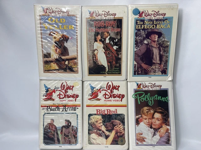 VINTAGE DISNEY CLAMSHELL Vhs Tape Lot Rob Roy The Highland Rogue Elfego ...