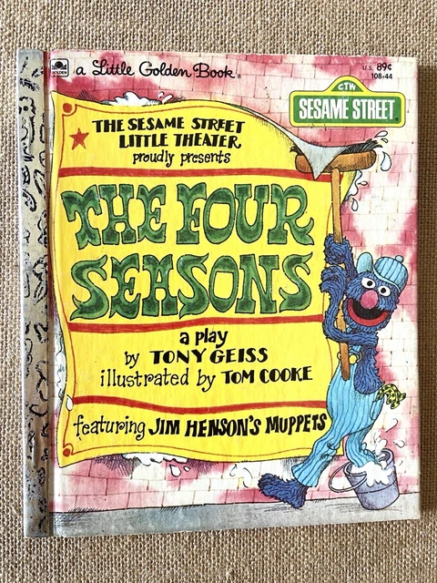 THE FOUR SEASONS Little Golden Book Sesame Street 1979 1st Edition #108 ...