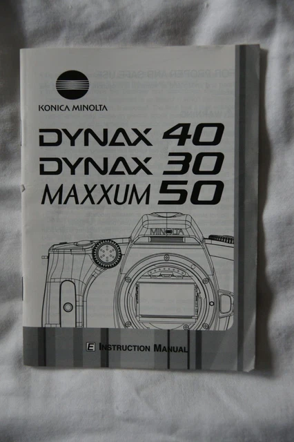 MINOLTA DYNAX 30 40 Maxxum 50 manuale di istruzioni ottime condizioni ...