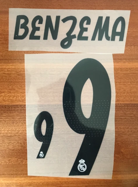 REAL MADRID 2018-19 Karim Benzema Soccer Football Shirt Jersey Name ...