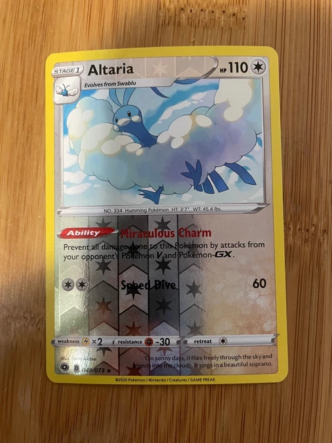CARTE POKEMON CHAMPION'S Path Reverse Holo Rare Altaria 049/073 ! NEUF ...
