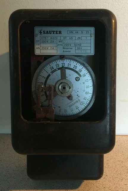 ANCIENNE HORLOGE PROGRAMMATEUR électrique vintage old timer electric ...