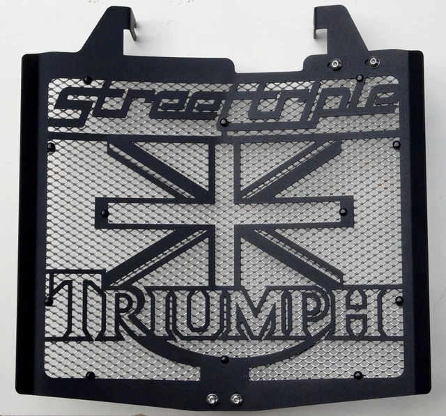 CACHE GRILLE RADIATEUR 660S Street Triple "Union Jack" noir + grillage ...