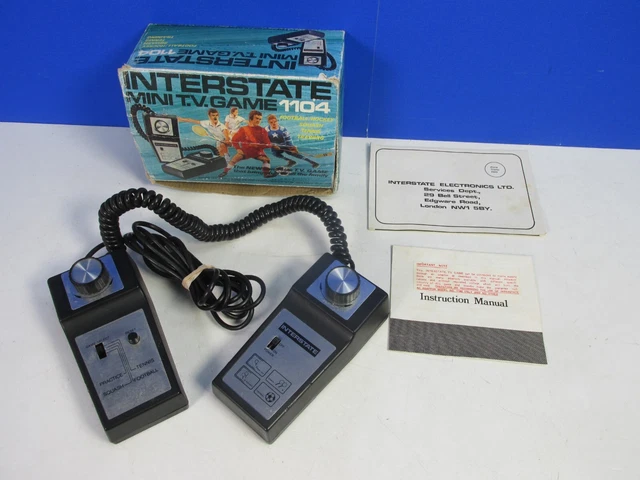RETRO VINTAGE WORKING INTERSTATE MINI TV GAME 1104 CONSOLE VIDEO ...