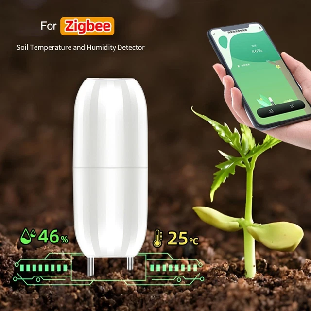FOR ZIGBEE TECHNOLOGY Soil Temperature and Humidity Sensor for Garden ...