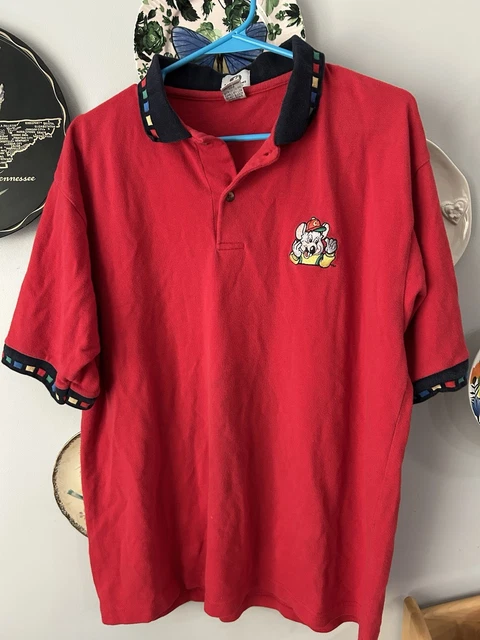 HTF RARE 90S Y2k Chuck E Cheese Employee Uniform Shirt Size l Large £ ...
