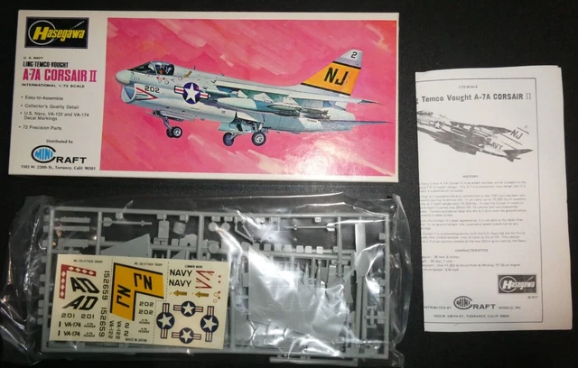 HASEGAWA MINICRAFT 1/72 Vought A-7A Corsair II (C919) $10.00 - PicClick