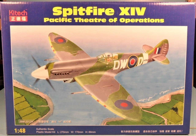 SUPERMARINE SPITFIRE XIV model kit by Kitech in 1:47 scale, British ...