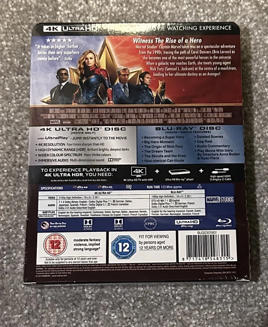 CAPTAIN MARVEL 4K Steel-book Zavvi exclusive new sealed £31.89 ...