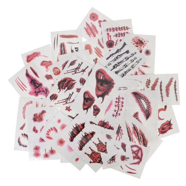 30 SHEETS AUFKLEBER Für Narbentattoos Temporary Scar Decals EUR 5,90 ...