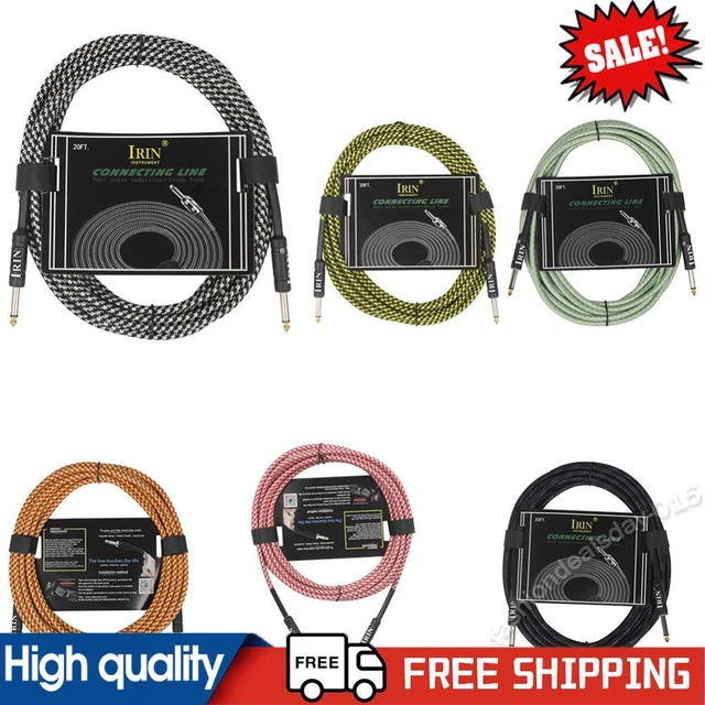 IRIN 6M AUDIO Cable No Noise Audio Wire Cord 6.5mm Plug for Electric ...