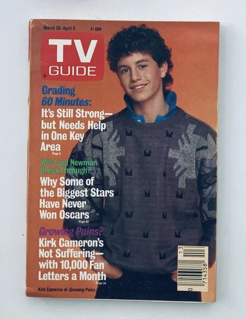 TV GUIDE MAGAZINE March 28 1987 Kirk Cameron WA-Baltimore Ed. No Label ...