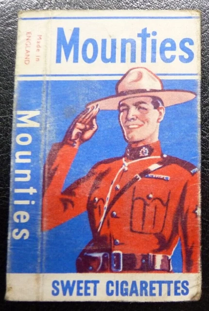 MOUNTIES SWEET CIGARETTE Packet from 1960 Card No 17 on back Hull Only ...
