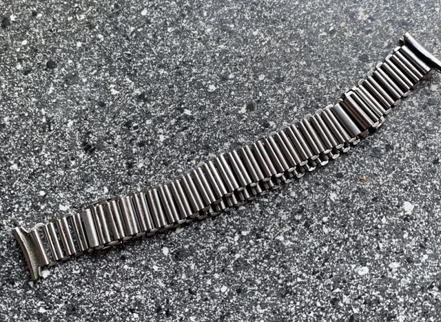 1940S SS MILITARY Bonklip GF Ladder Watch Bracelet 16mm Curved End ...