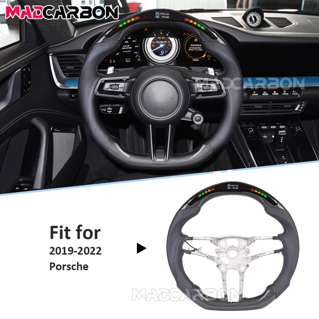 CARBON FIBER LED Steering Wheel Fit Porsche Panamera Taycan Macan ...