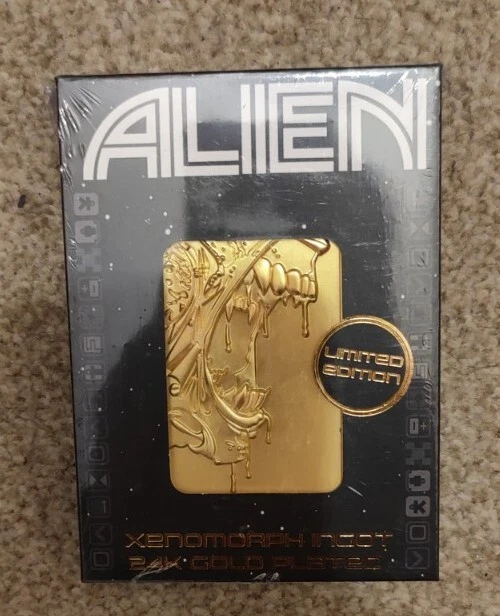 ALIEN 24K GOLD Plated Xenomorph Limited Edition Ingot 1979 Worldwide ...
