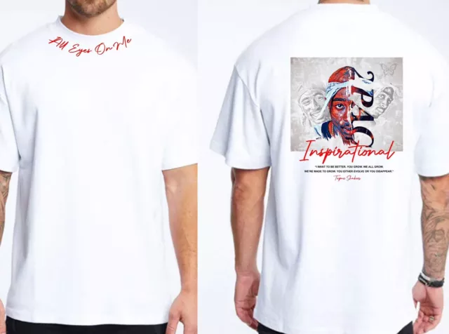 Tupac T Shirt 2pac Mens Shakur 2 Pac Top Gangsta Rap Hip Hop Makaveli
