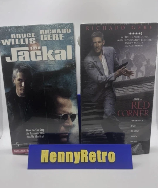 SET OF 2: The Jackal (NEW) & Red Corner VHS Bruce Willis Richard Gere ...