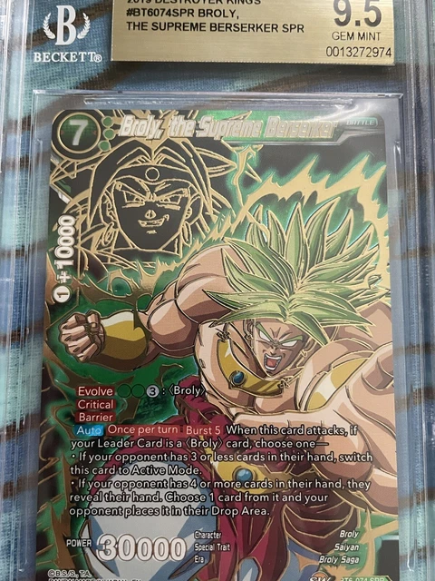 DRAGON BALL CARD Broly, the Supreme Berserker BT6-074 SPR BGS 9.5 DBS ...