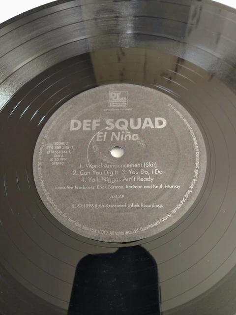 DEF SQUAD EL Nino 2LP Album Hip-Hop Rap Def Jam 314558343, 1998 1st ...