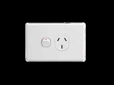 5 X CLIPSAL Single Power Point GPO Horizontal 1 Gang 10A Gloss White ...