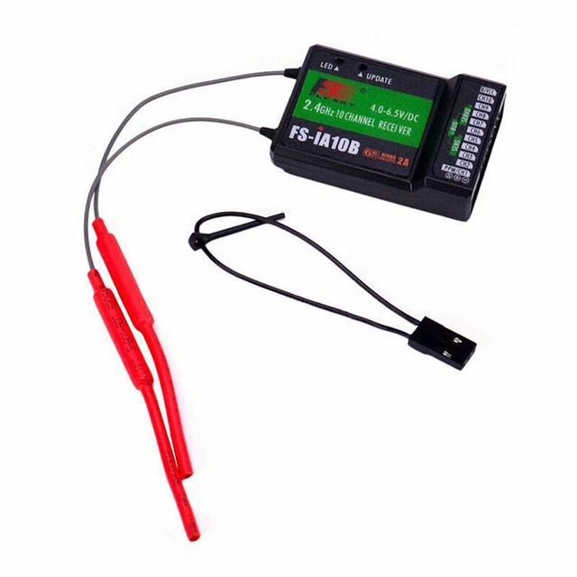 2.4055-2 .475GHZ DC FS-iA10B 2.4G Receiver With Bind Plug For Glider ...