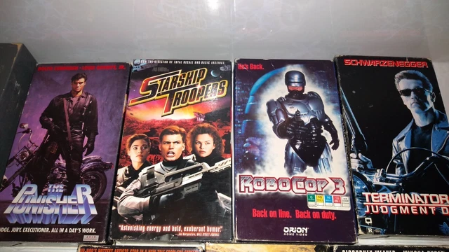VHS 7 PACK Action Sci-FI Punisher Alien Robocop Sleepers Terminator ...