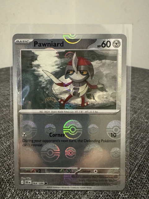 POKEMON PAWNIARD 064/086 (Pokeball Pattern) Black Bolt £2.69 - PicClick UK