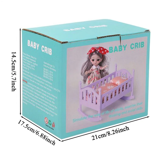 MINI BABY DOLL Crib Small Playhouse Baby Doll Bed Baby Girl Doll ...