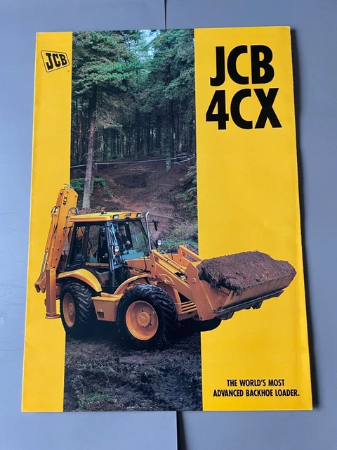 JCB 4CX BACKHOE Loader Brochure £4.99 - PicClick UK