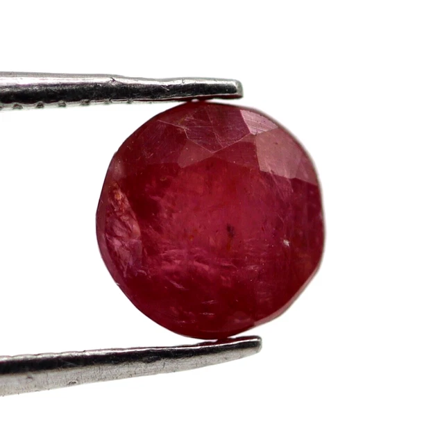 100% CERTIFIÉ NATUREL Burma Rubis Rouge Couleur 0.53 CT à Facettes Rond ...