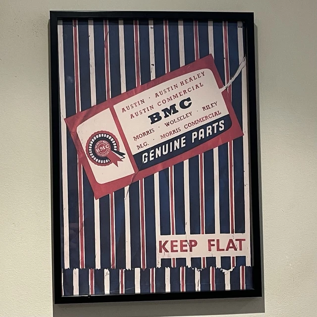 BMC AUSTIN MORRIS Mini Cooper Genuine Parts Packaging Garage WallArt ...
