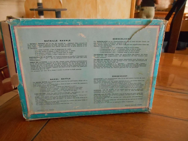 VINTAGE ANCIEN LE jeu de la bataille navale années 60-70 Couvat Oyonnax ...