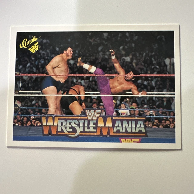 ANDRE THE GIANT 1990 WWF Classic Wrestling Card #113 Haku Wrestlemania ...