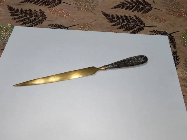 JOLIS ANCIEN COUPE papier style Louis XV Régence en métal argenté Et ...