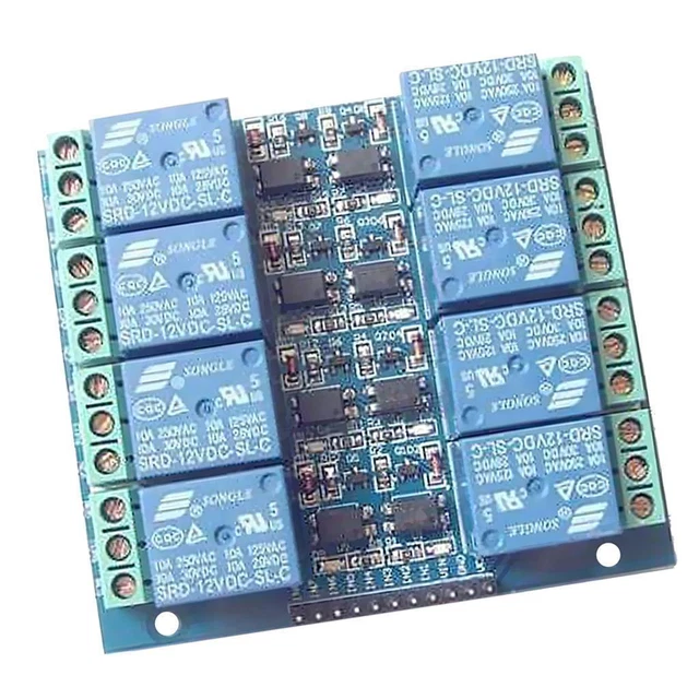 8 CHANNEL RELAY Module Optocoupler Isolated Relay 12V 10A Opto Relay ...