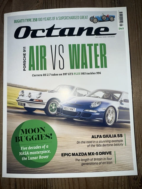 OCTANE MAGAZINE MAY 2025 Porsche 911: Air vs Water, Lunar Rover + Alfa Giulia SS £8.50 - PicClick UK