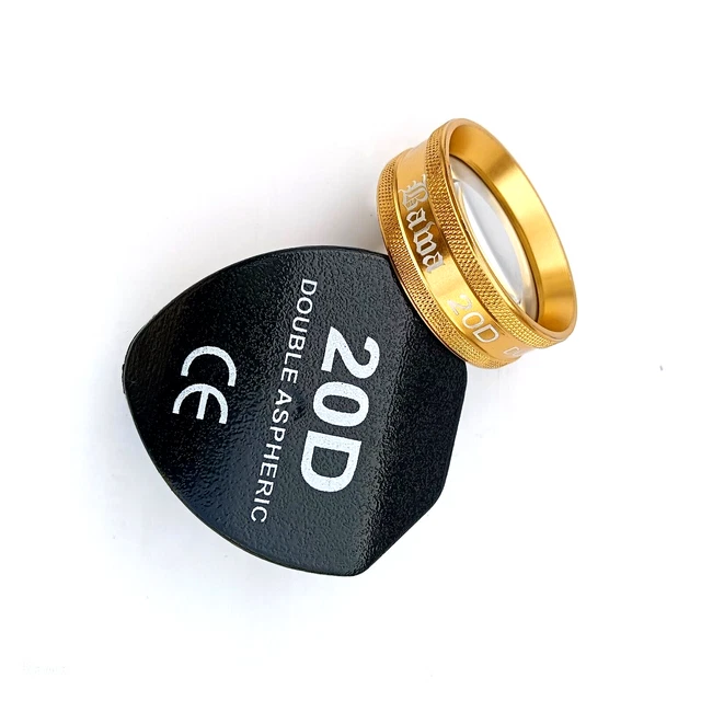 OBJECTIF OPHTALMIQUE 20D doré pour optométrie avec étui unique avec ...