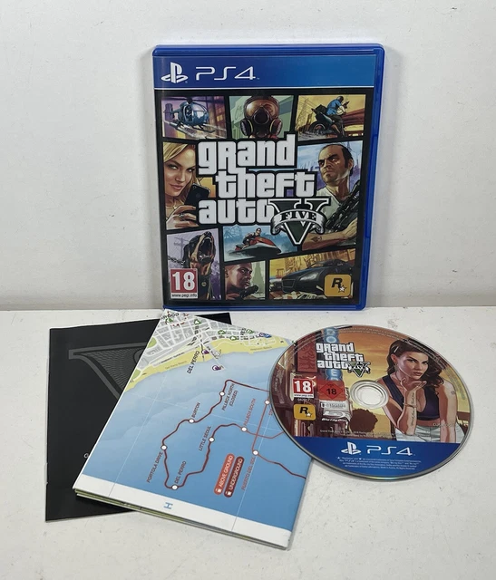 GRAND THEFT AUTO V GTA 5 PS4 PlayStation 4 Complete With Map And Manual ...