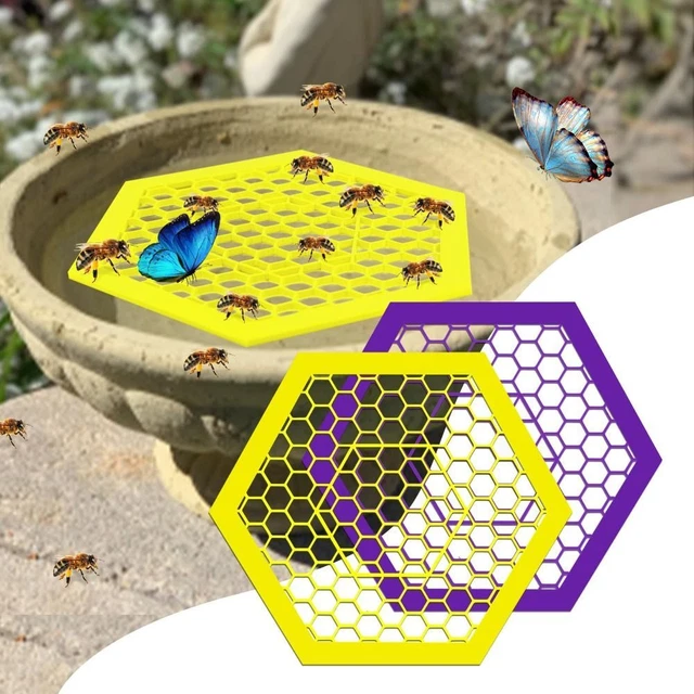 PLASTIC 3D PRINTED Floating Bee Island Thirsty Pollinators Bee Bath $16 ...