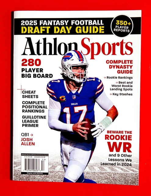 ATHLON SPORTS 2025 Fantasy Football Draft Day Guide Buffalo Bills Josh ...
