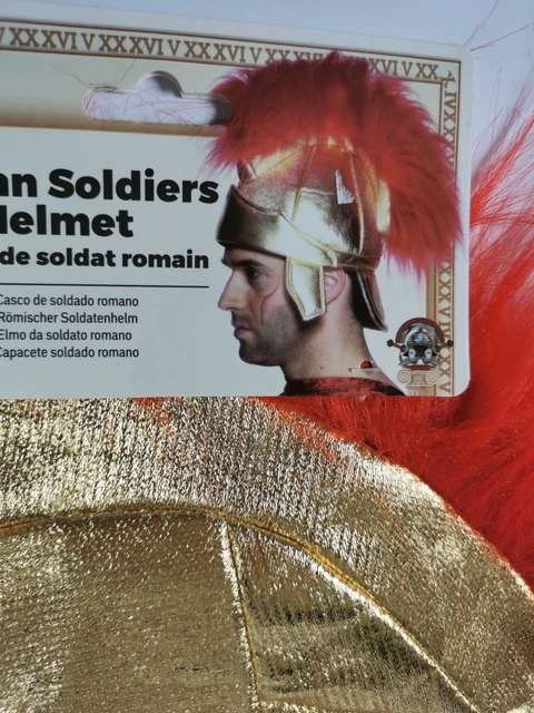 ADULT ROMAN SOLDIER Helmet Ancient Rome Fancy Dress Party Accessory £6. ...