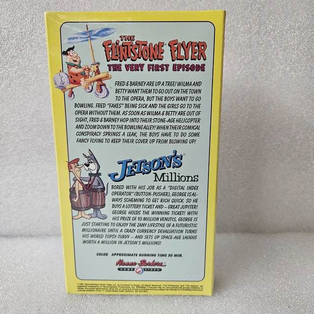THE FLINTSTONE FLYER Very First Episode + Jetson's Millions Vhs Hanna ...