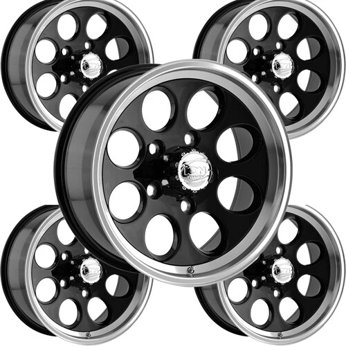 (SET OF 5) Ion 171 15x8 5x4.5" -27mm Gloss Black Wheels Rims 15" Inch ...